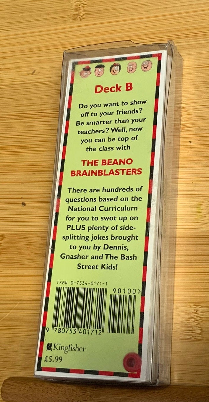 Vintage the Beano Brain Blaster 3 Two Decks of Over 600 Questions and ...