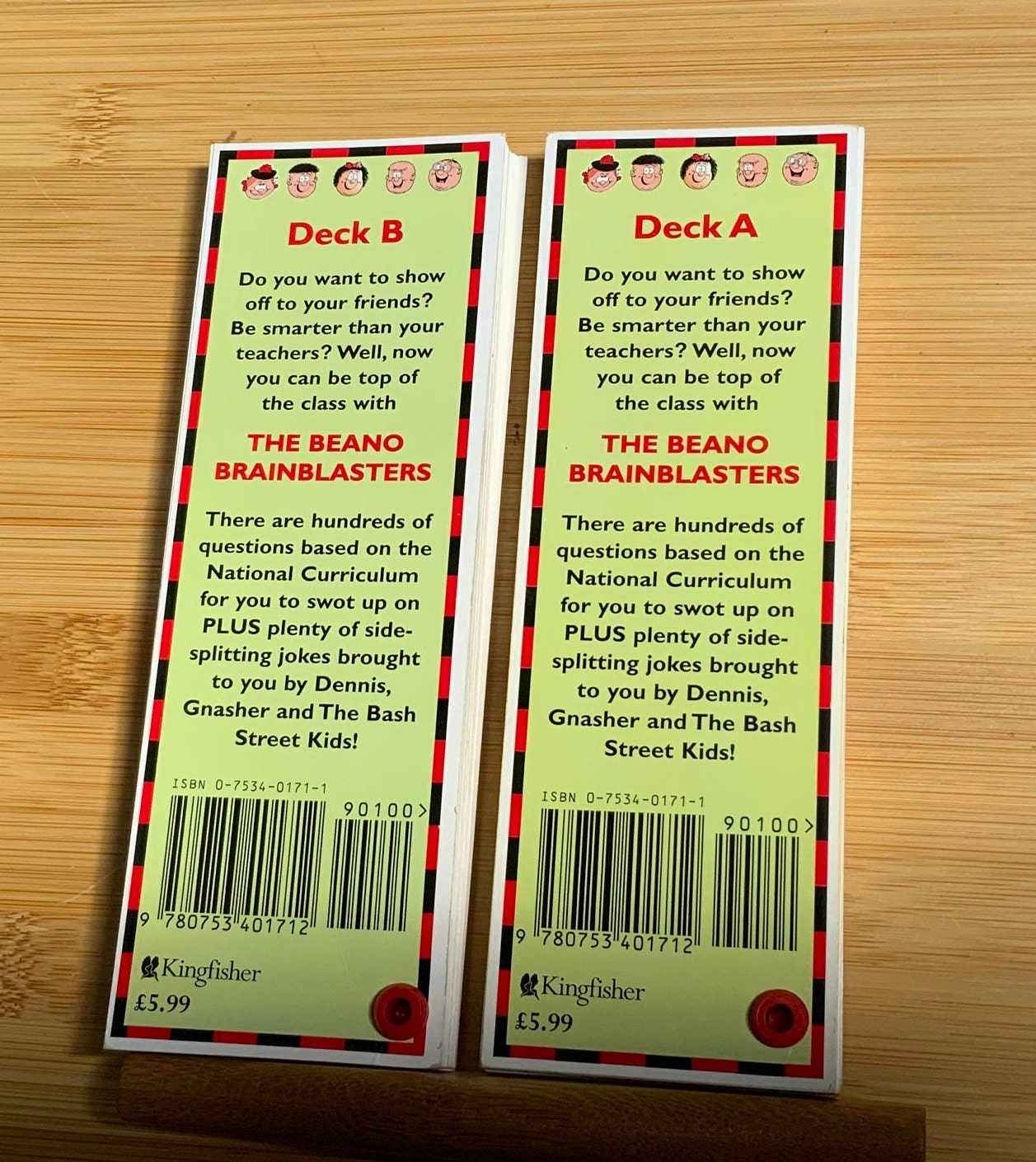 Vintage the Beano Brain Blaster 3 Two Decks of Over 600 Questions and ...