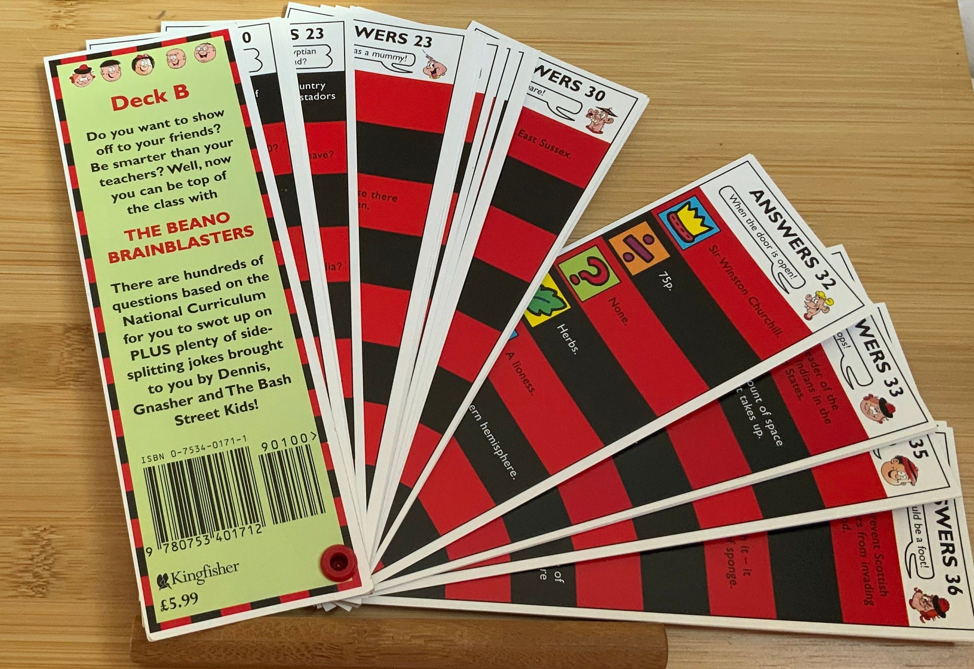 Vintage the Beano Brain Blaster 3 Two Decks of Over 600 Questions and ...