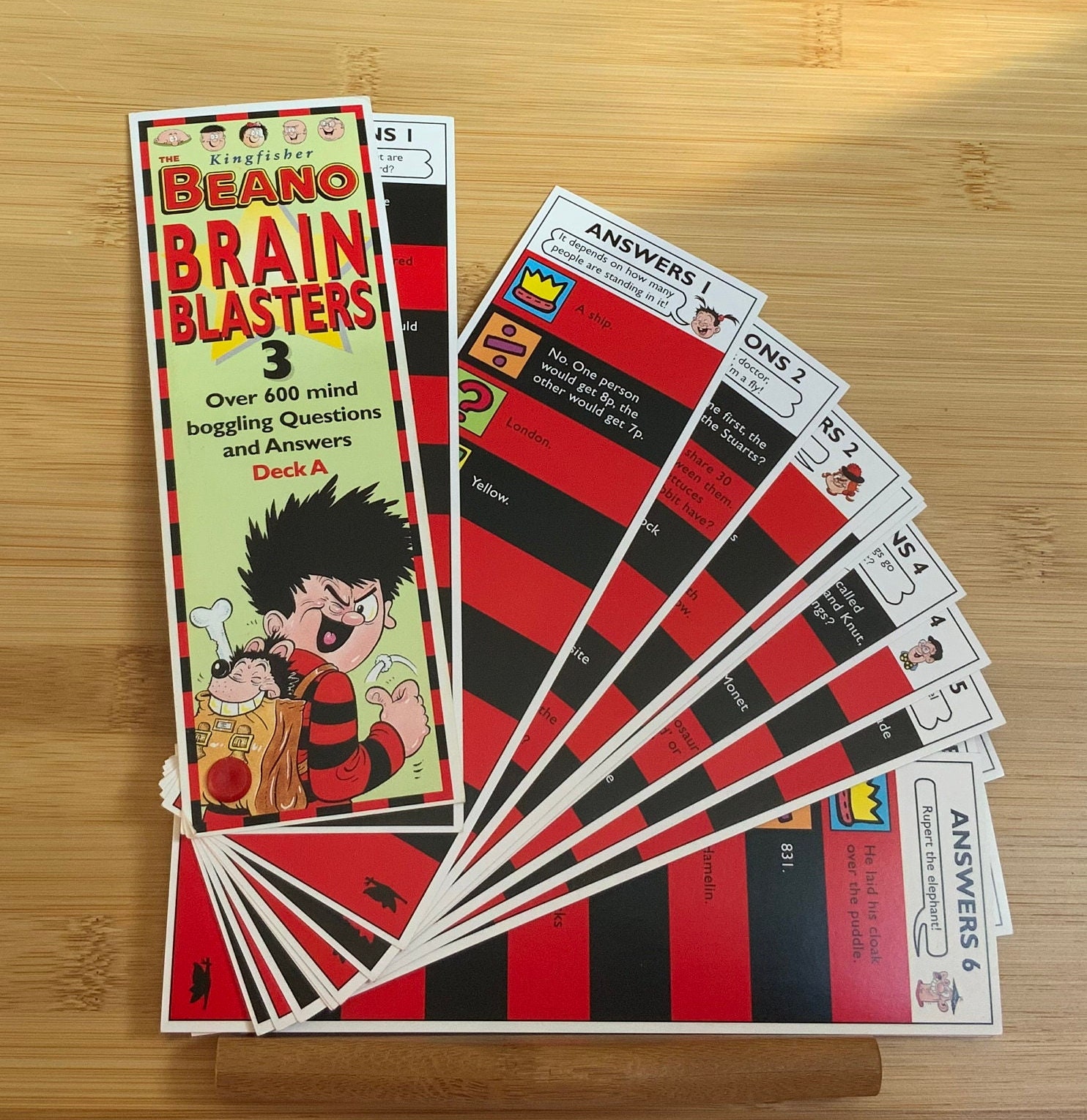 Vintage the Beano Brain Blaster 3 Two Decks of Over 600 Questions and ...