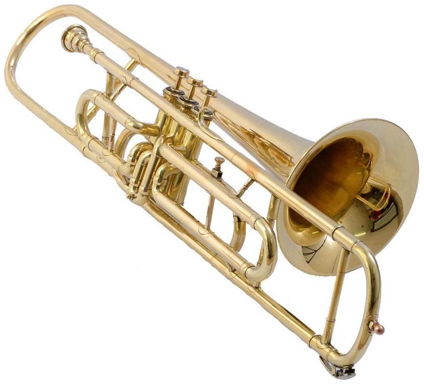 New Trombone Brass Plated Bb Valve Made Free Hard Case With Mouthpiece ...