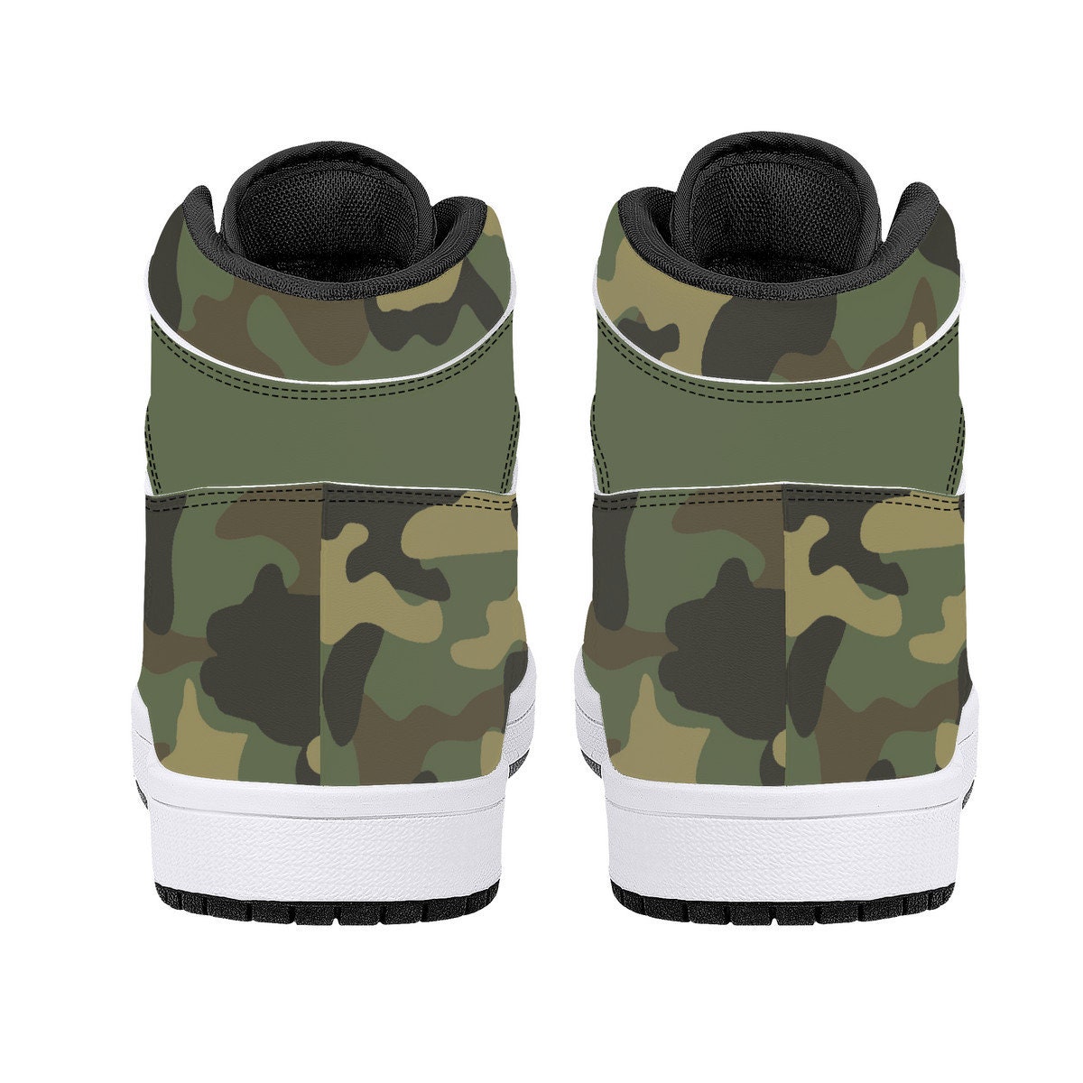 Army Green Camouflage High Top Shoes Cute Sneaker Green Colored Kicks ...
