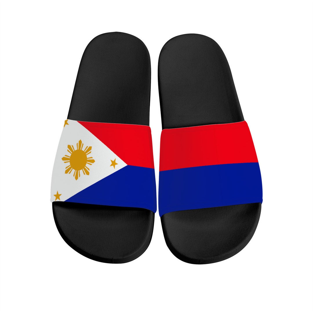 Filipino Flag Slide Slipper Sandal Style Shoe Cute Flip Flop Slipper ...