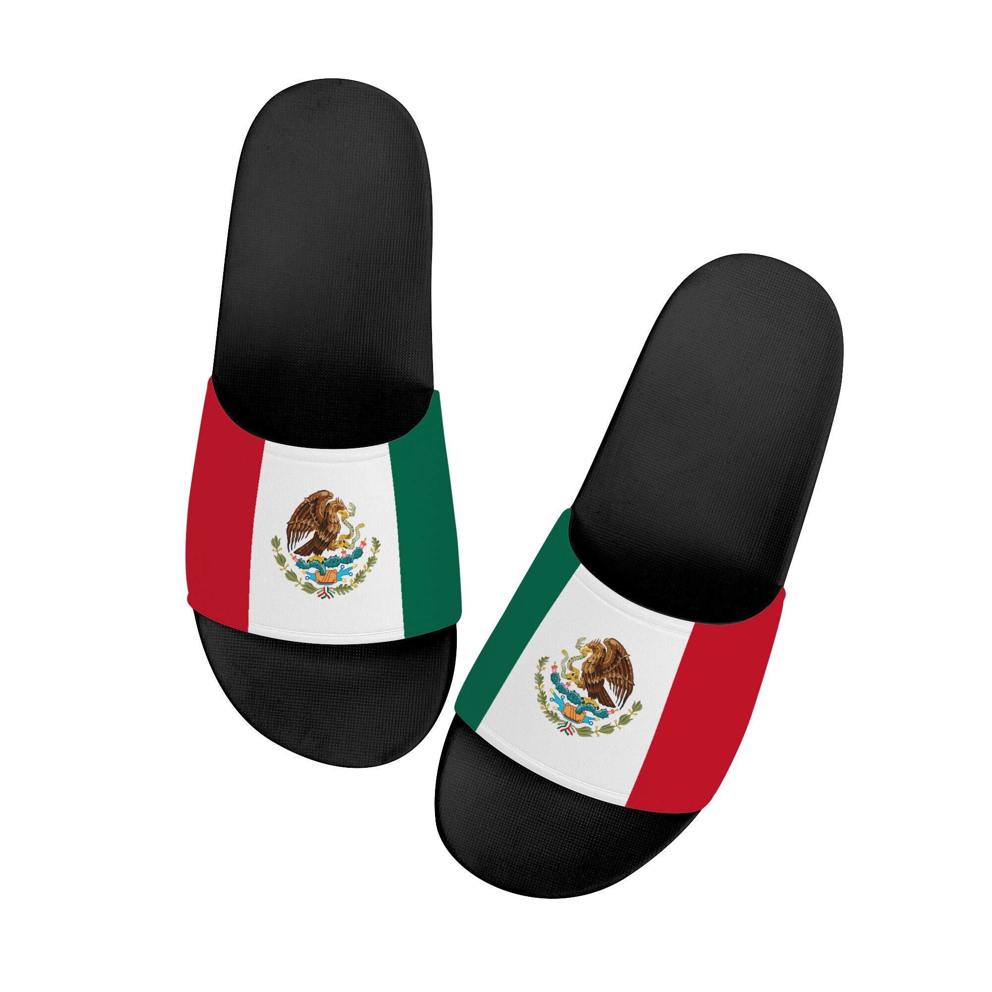 Mexican Flag Slide on Slipper Slip Ons Open Toe Sandal Summer Slip ...