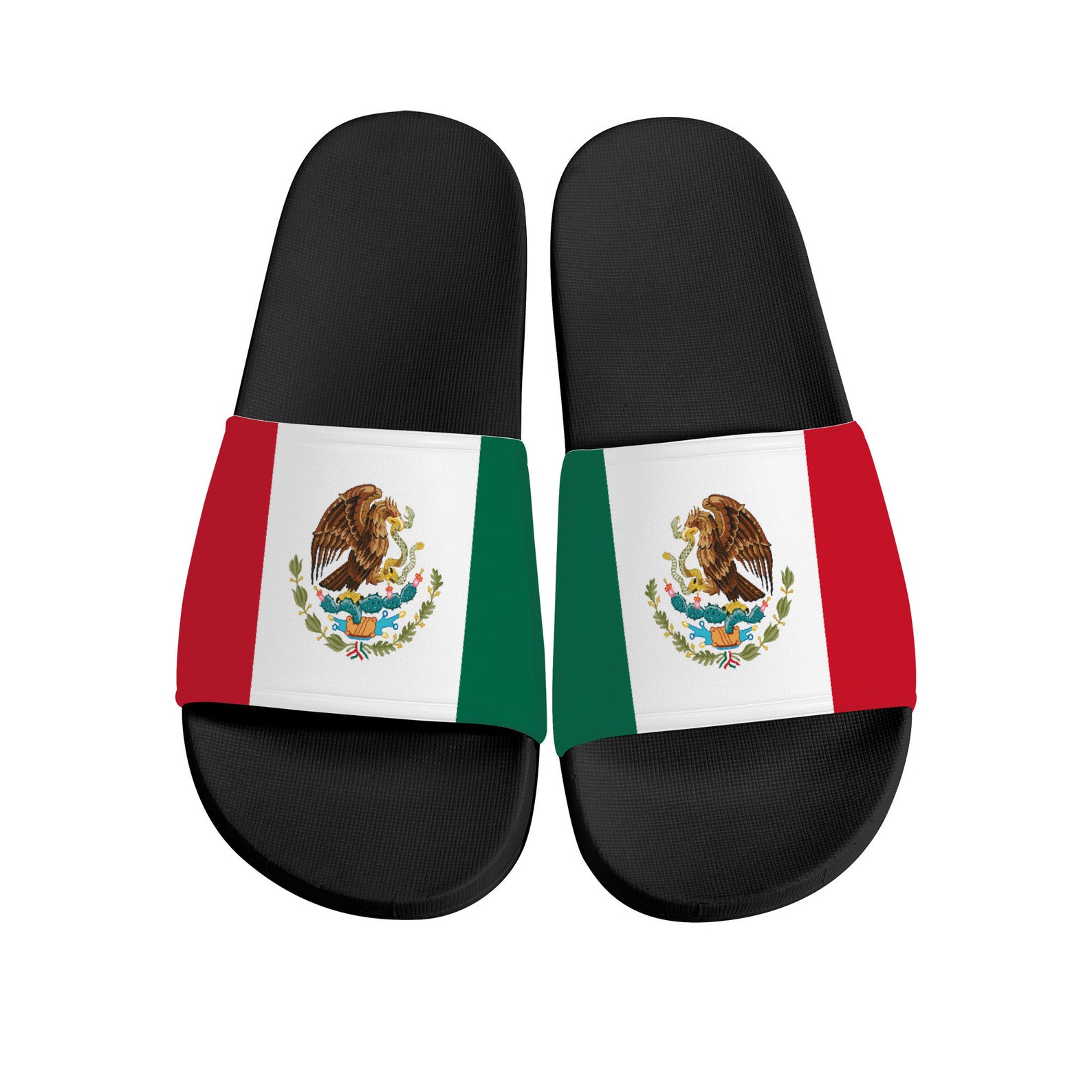 Mexican Flag Slide on Slipper Slip Ons Open Toe Sandal Summer Slip ...