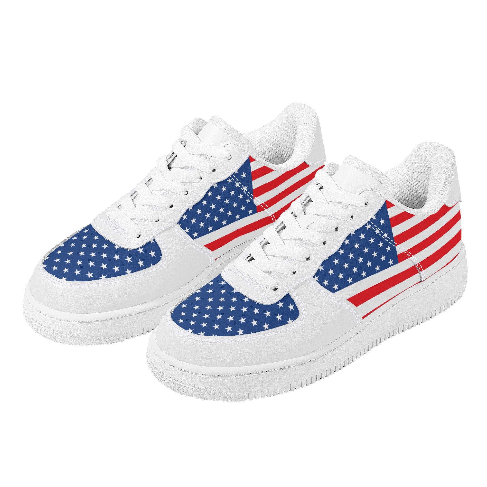 USA Flag Shoe Court Style Sneakers Cute Fashion Shoe Unique Footwear ...