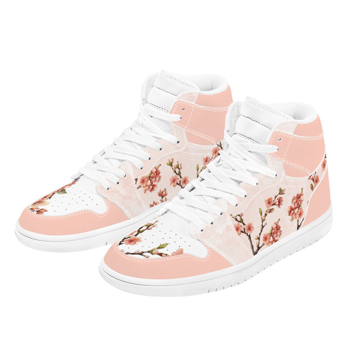 Pink Sakura High Top Sneaker Sakura Shoe Cute Pink Kicks High Top ...