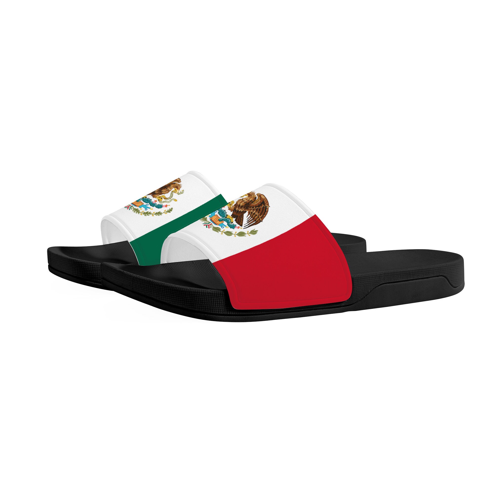 Mexican Flag Slide on Slipper Slip Ons Open Toe Sandal Summer Slip ...