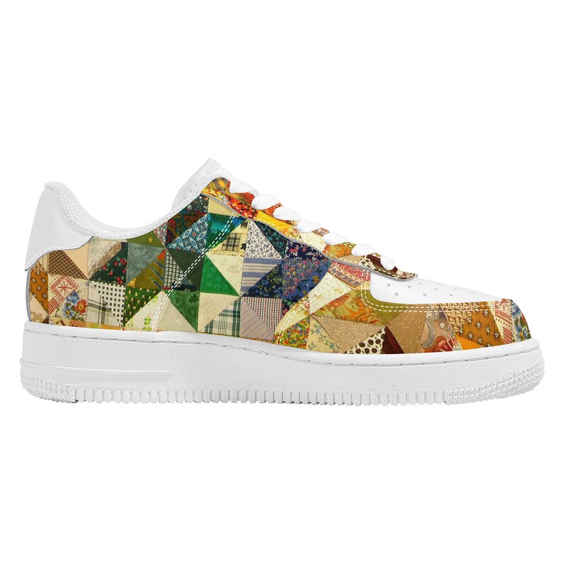 Colorful Triangle Quilted Shoes Sneakers Low Top Shoes - Etsy