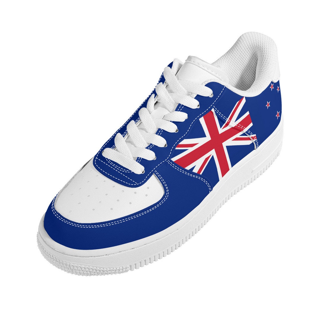 New Zealand Flag Low Tops Maori Shoes Blue Court Style Shoes Low Top ...