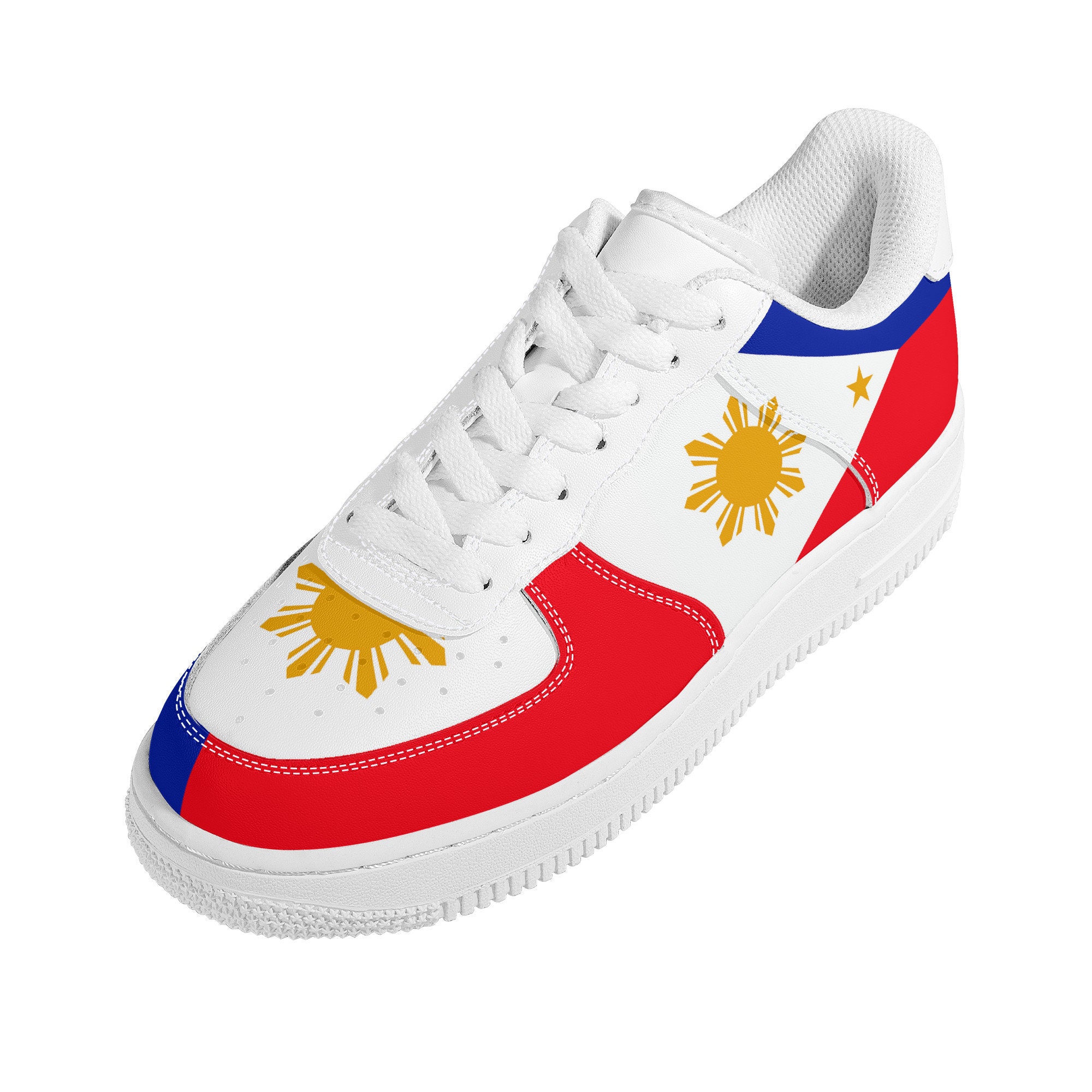 Filipino Flag Shoe Blue Low-top Sneaker Cute Kicks Filipino Sneaker ...