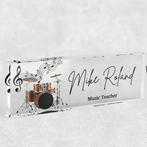 Music Teacher Name Plate, Personalized Gift for Musicians, Gift for ...