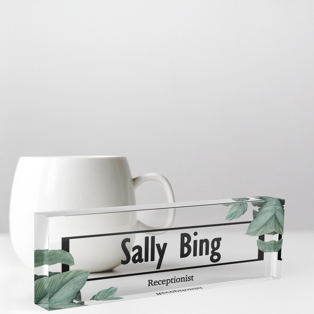 Desk Name Plate, Acrylic Name Plate, Personalized Business Gift for ...
