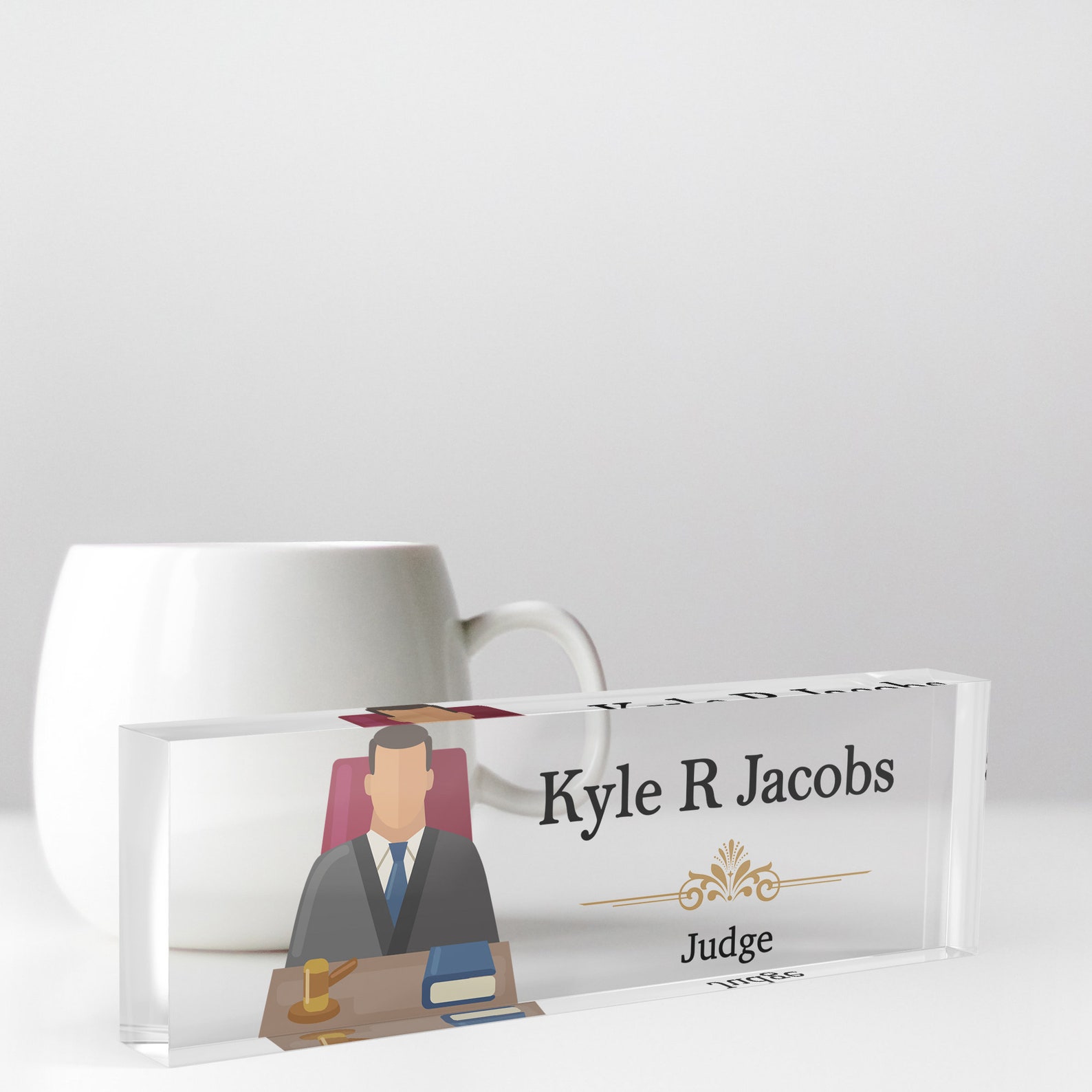 Lawyer Desk Name Plate, Personalized Name Plate for Attorney at Law ...