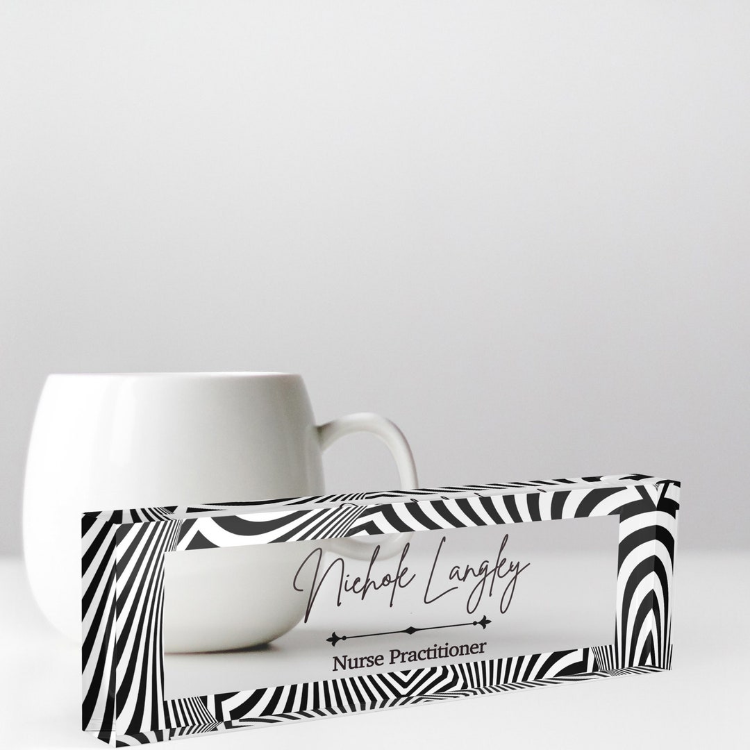 Desk Name Plate, Zebra Name Plate for Desk, Business Gift, Promotion ...