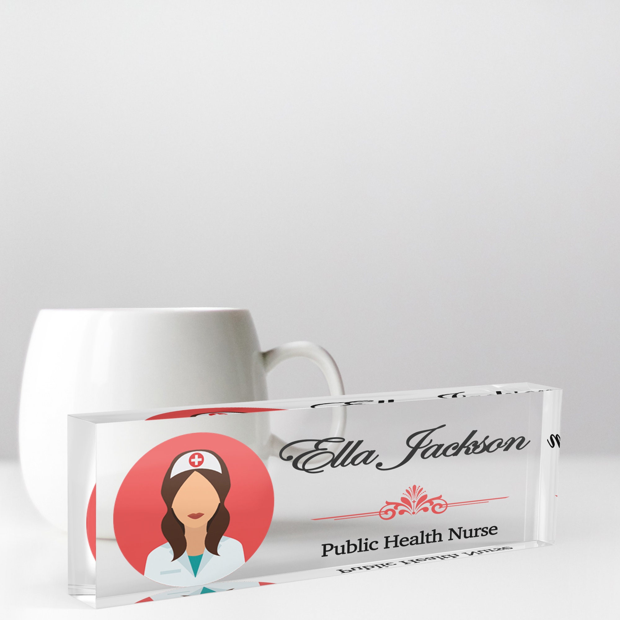 Placa de identificación de enfermería para escritorio regalo - Etsy México