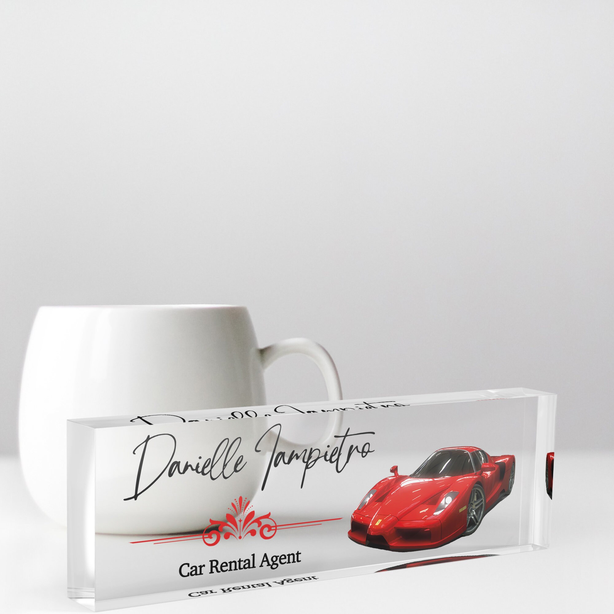 Ferrari Desk Name Plate for Car Agents, Name Plate for Desk, Gift for ...