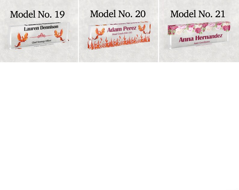 Desk Name Plate, Acrylic Name Plate for Desk, Personalized Business ...