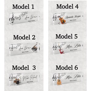 Music Teacher Name Plate, Personalized Gift for Musicians, Gift for ...