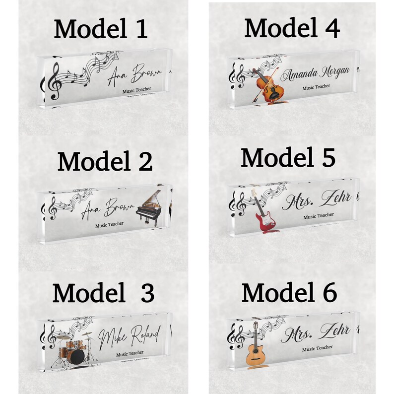 Music Teacher Name Plate, Personalized Gift for Musicians, Gift for ...
