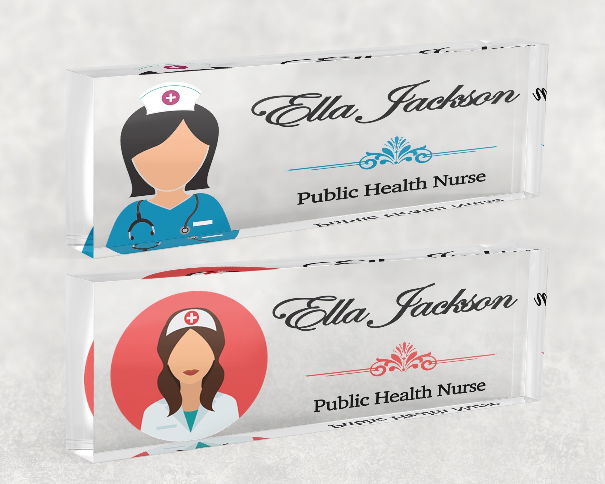 Nurse Name Plate for Desk, Personalized Gift for Nurses, Name Sign for ...