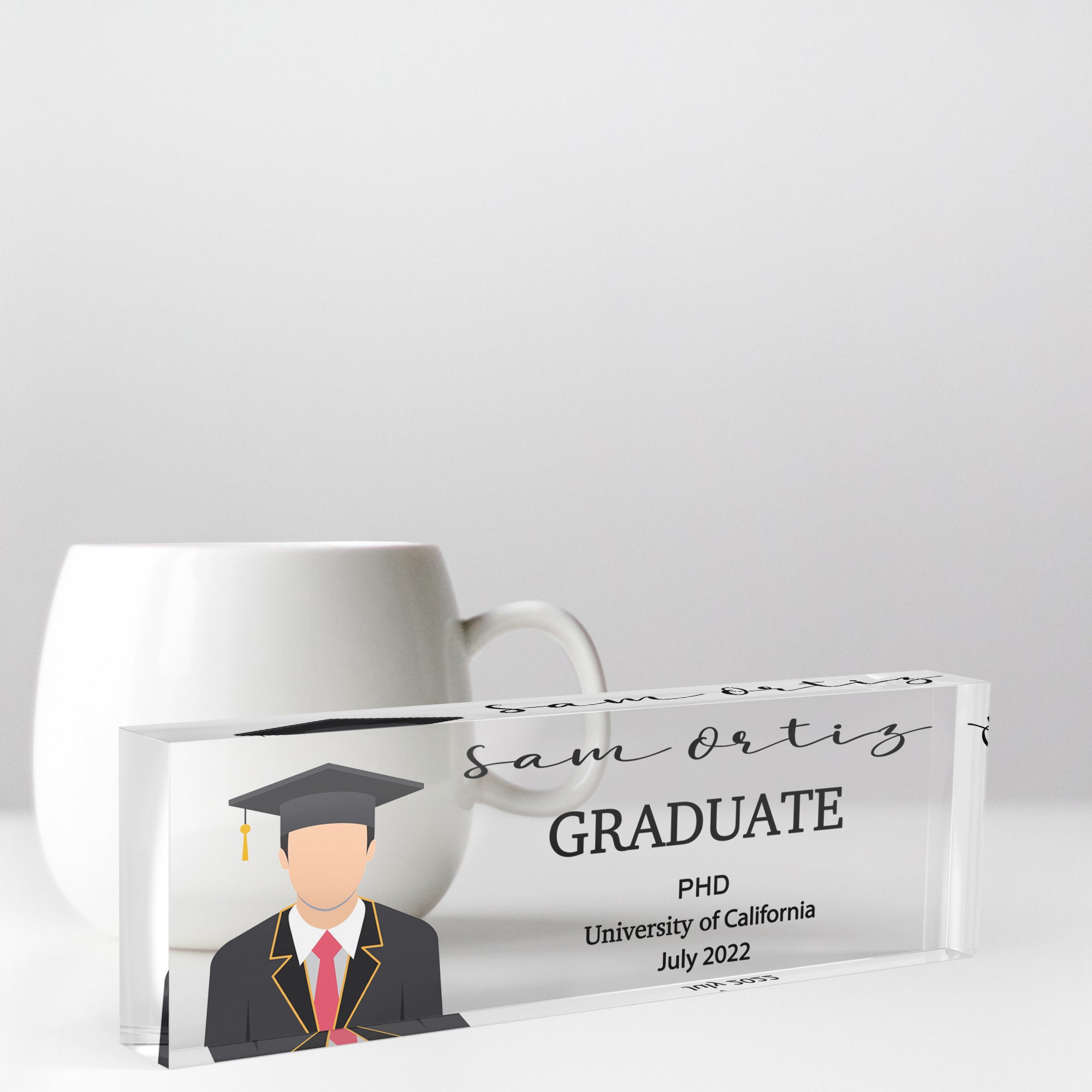 Graduation Gift Award Phd Plate for Desk Graduation Plaque - Etsy