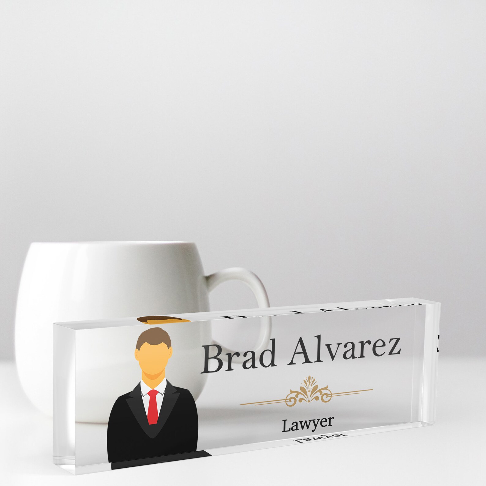 Lawyer Desk Name Plate, Personalized Name Plate for Attorney at Law ...