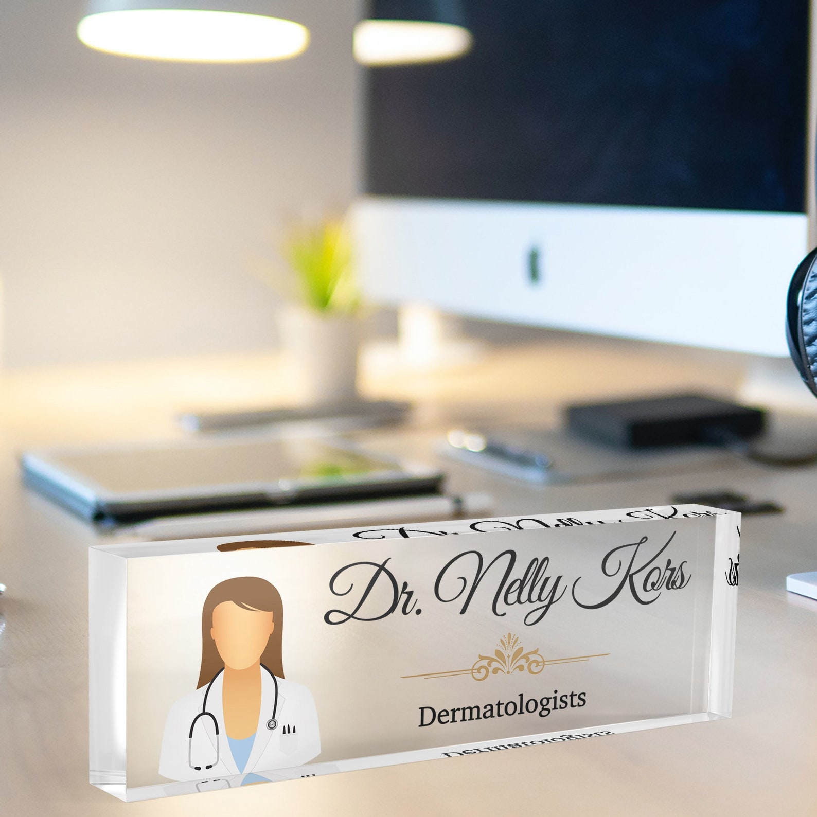 Doctor Desk Name Plate Personalized Business Gift for Medical - Etsy