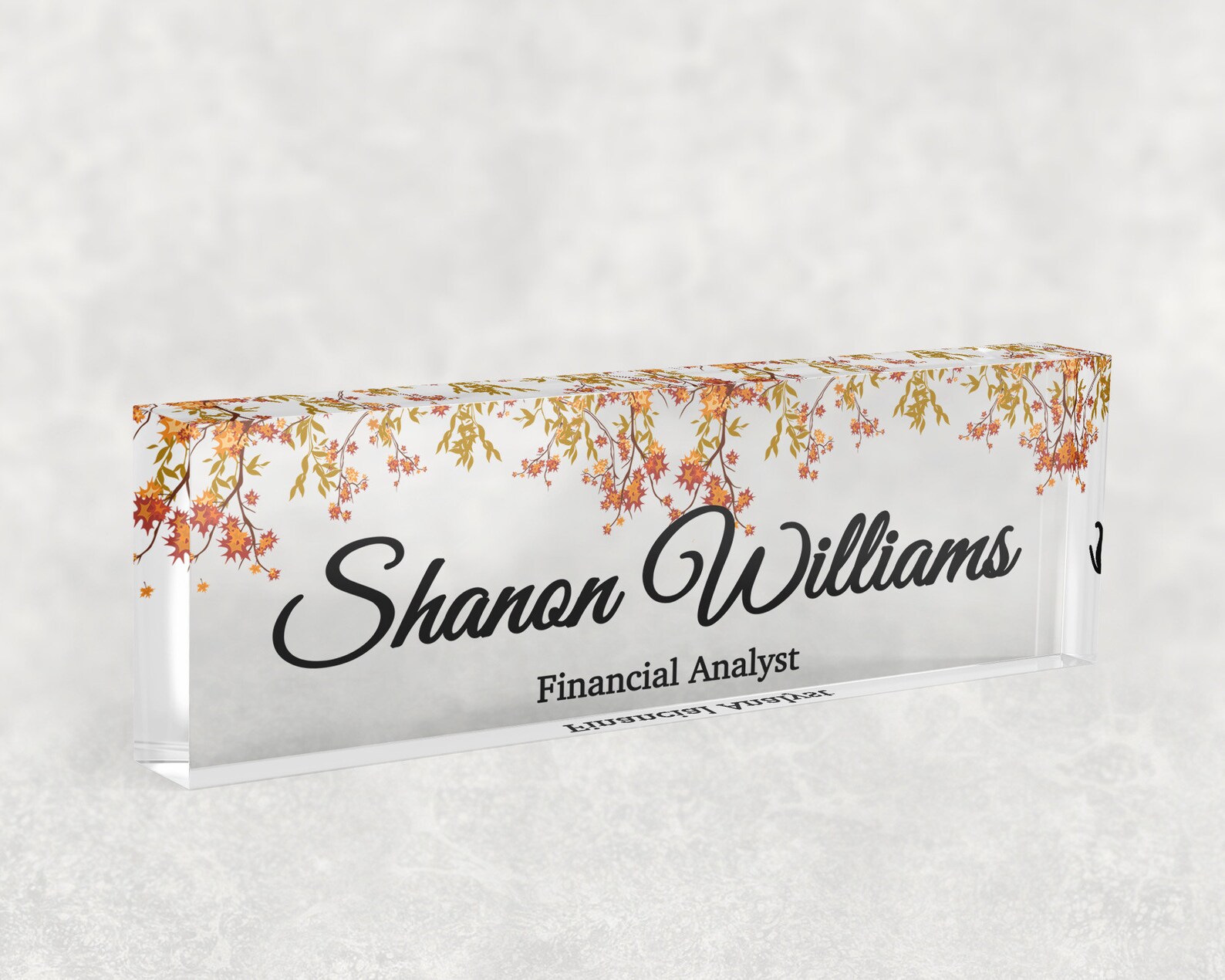 Desk Name Plate Acrylic Name Plate Personalized Business - Etsy