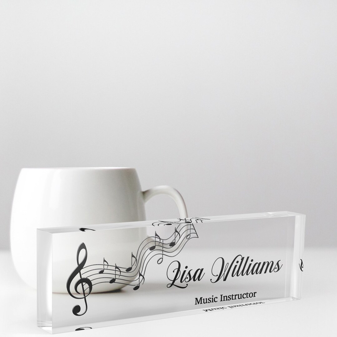 Music Teacher Name Plate, Personalized Gift for Musicians, Gift for ...