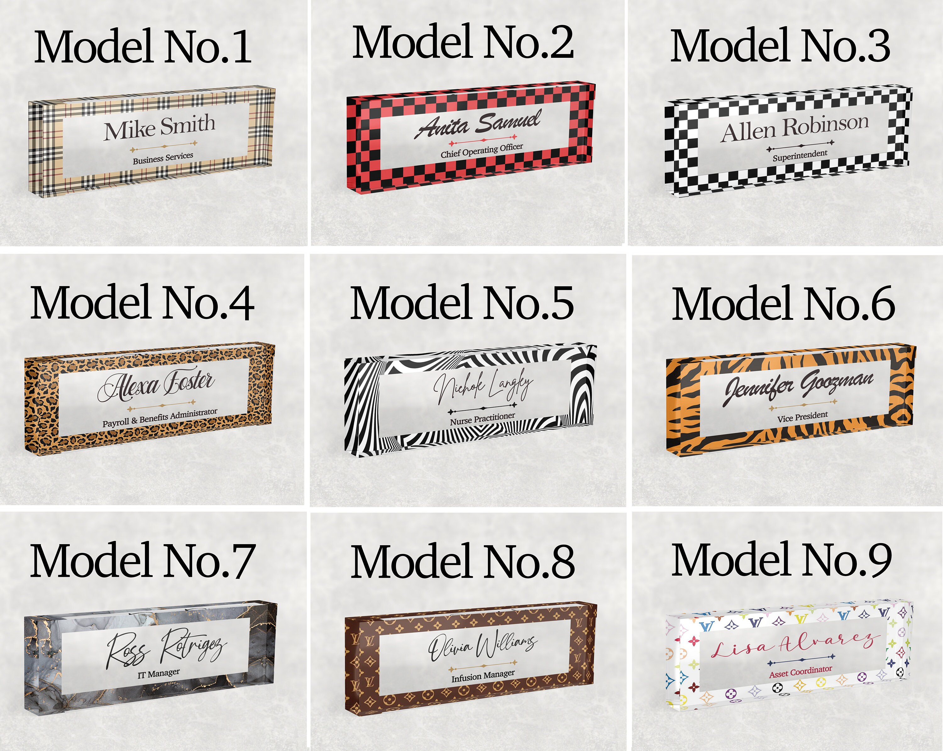 Desk Name Plate, Luxury Name Plate for Desk, Personalized Business Gift ...