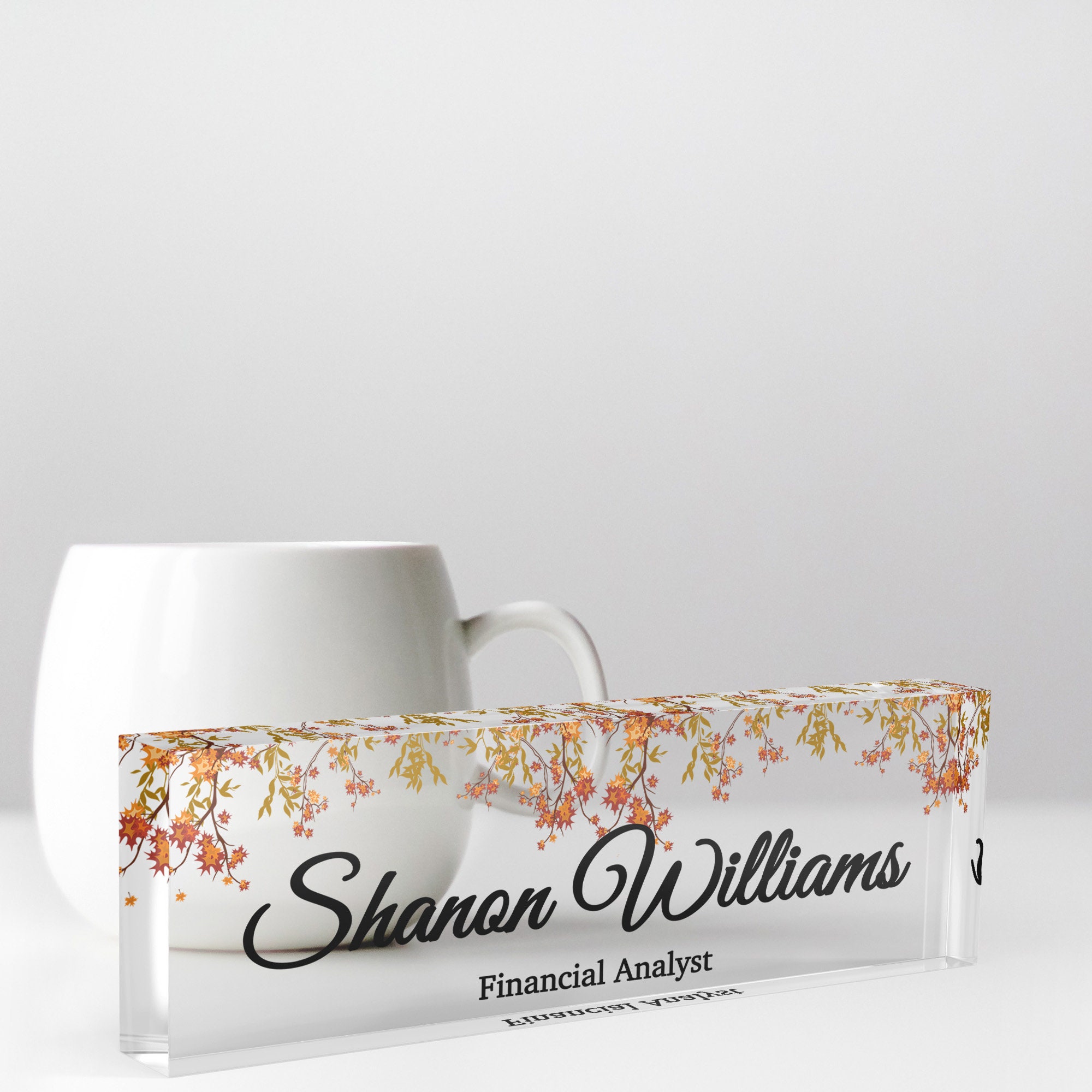 Desk Name Plate Acrylic Name Plate Personalized Business - Etsy