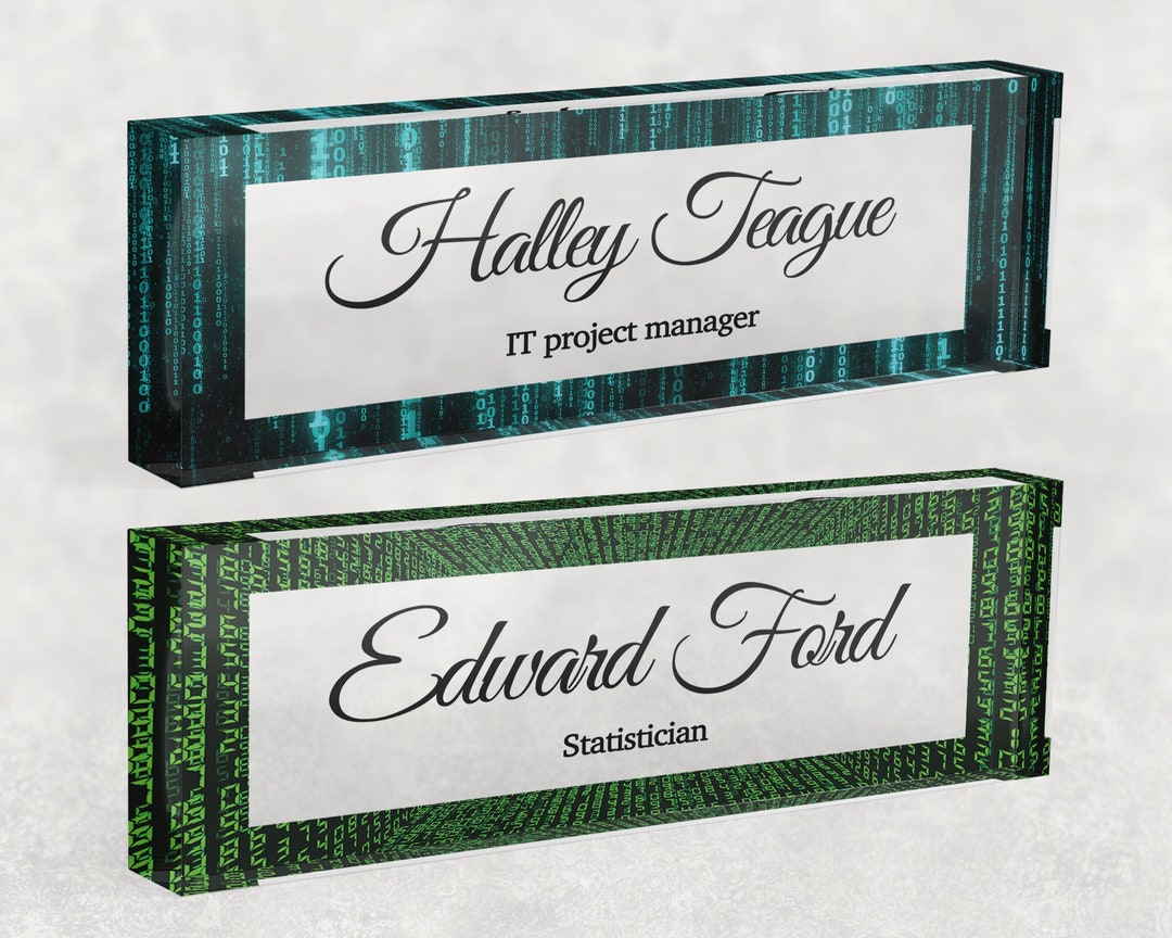 IT Project Manager Name Plate for Desk, Mathematician & Statistician ...