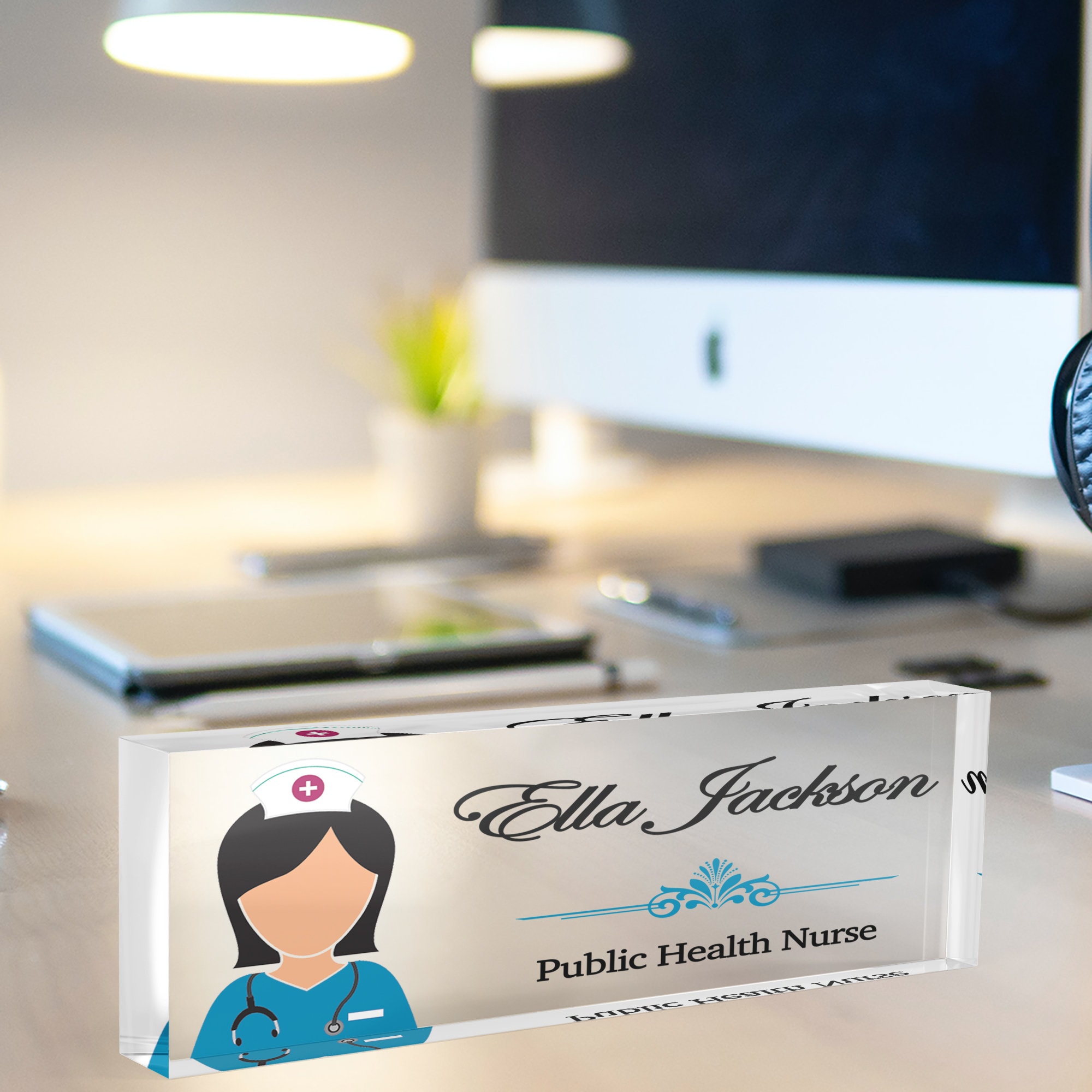 Placa de identificación de enfermería para escritorio regalo - Etsy México