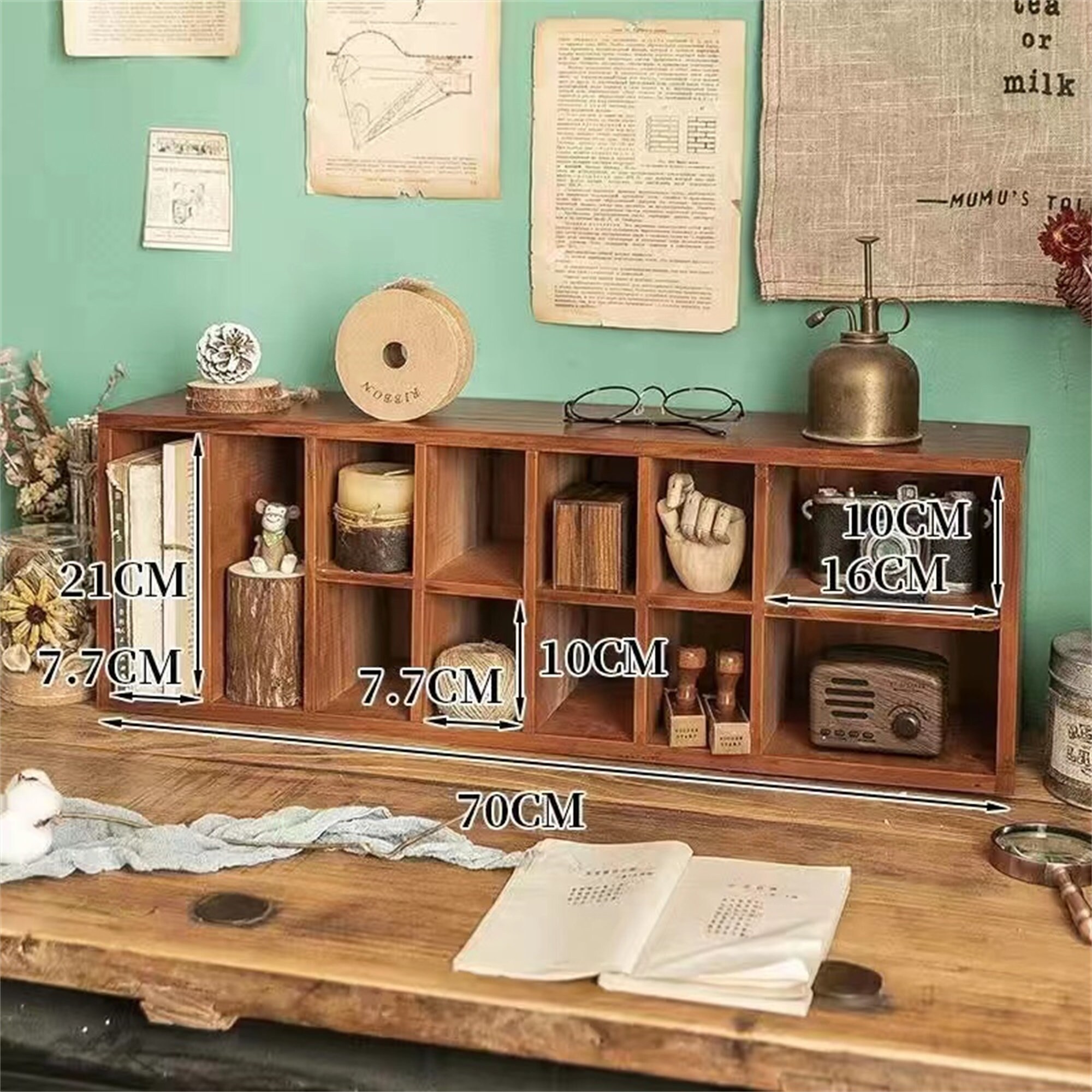 Student Dormitory Desktop Storage Box Wooden Stationery Ledger - Etsy