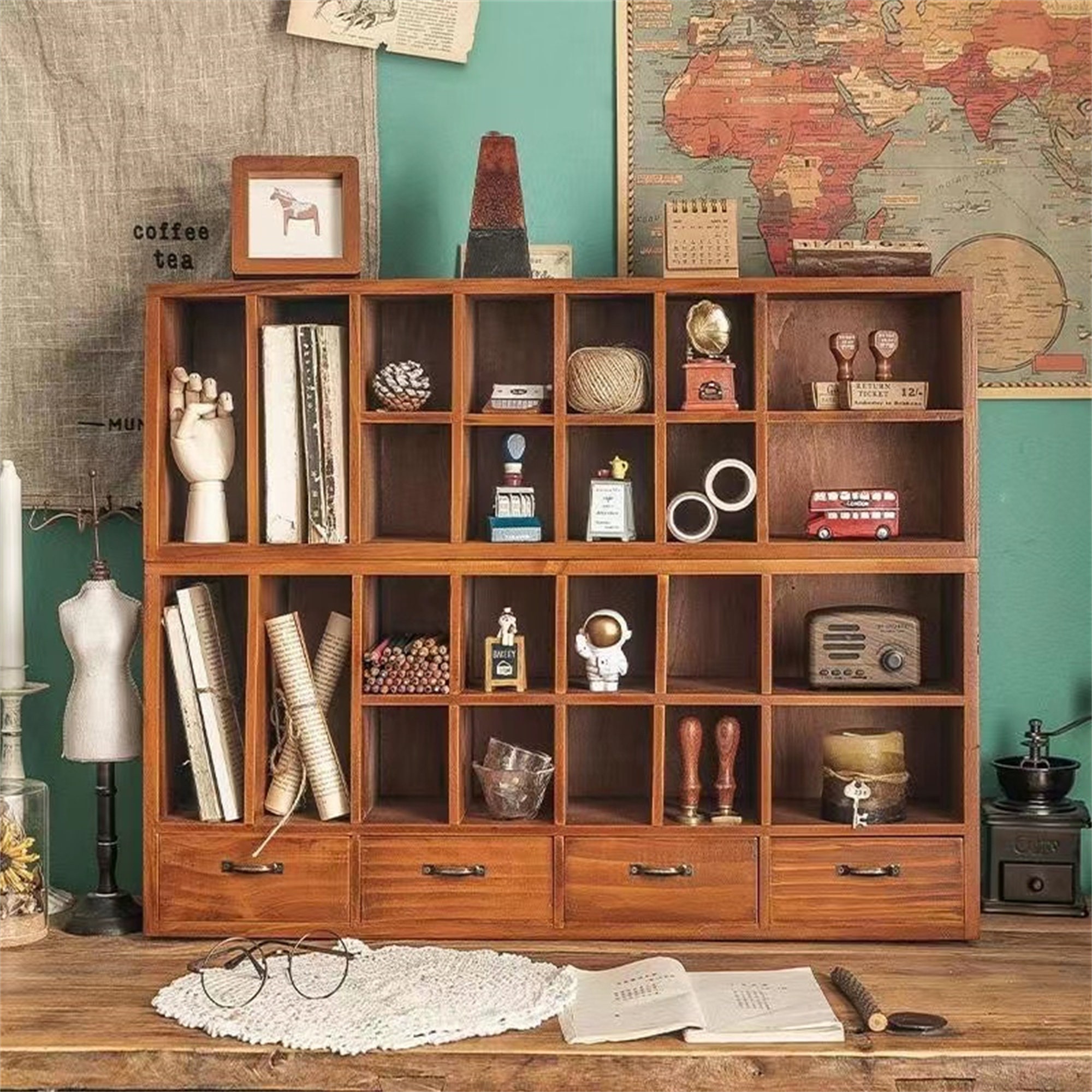 Student Dormitory Desktop Storage Box Wooden Stationery Ledger - Etsy