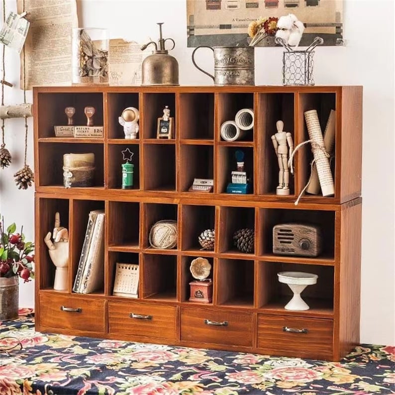 Student Dormitory Desktop Storage Box Wooden Stationery Ledger - Etsy