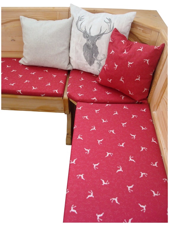 Corner Bench Pads Hirsch Red - Etsy