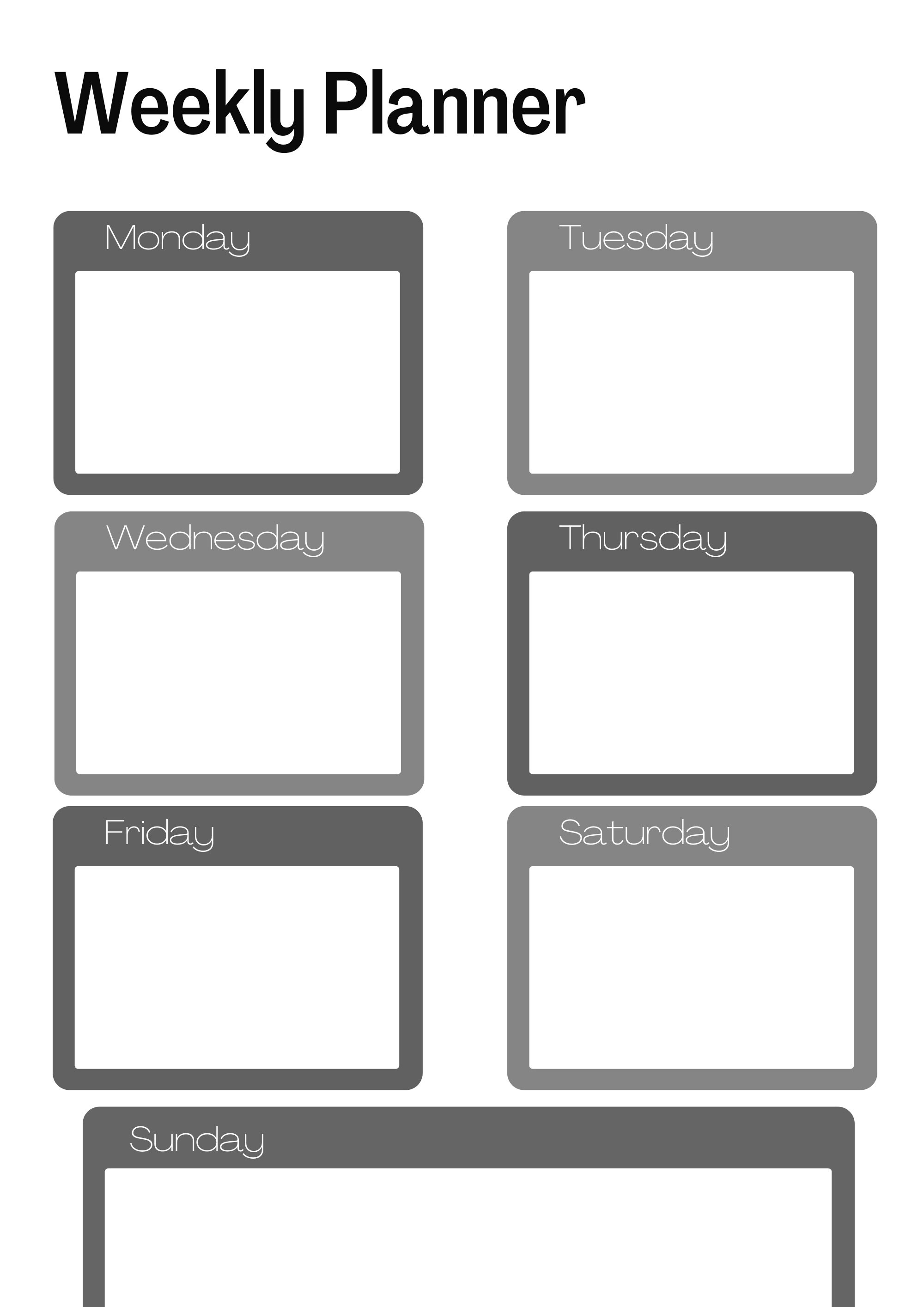 Grey Honeycomb Weekly Planner Printable, Instant Download, to Do List ...