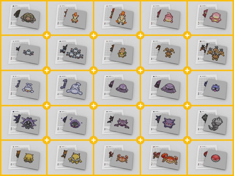 151 Pokemon Cross Stitch Patterns | Kanto Region Collection | Pokemon ...