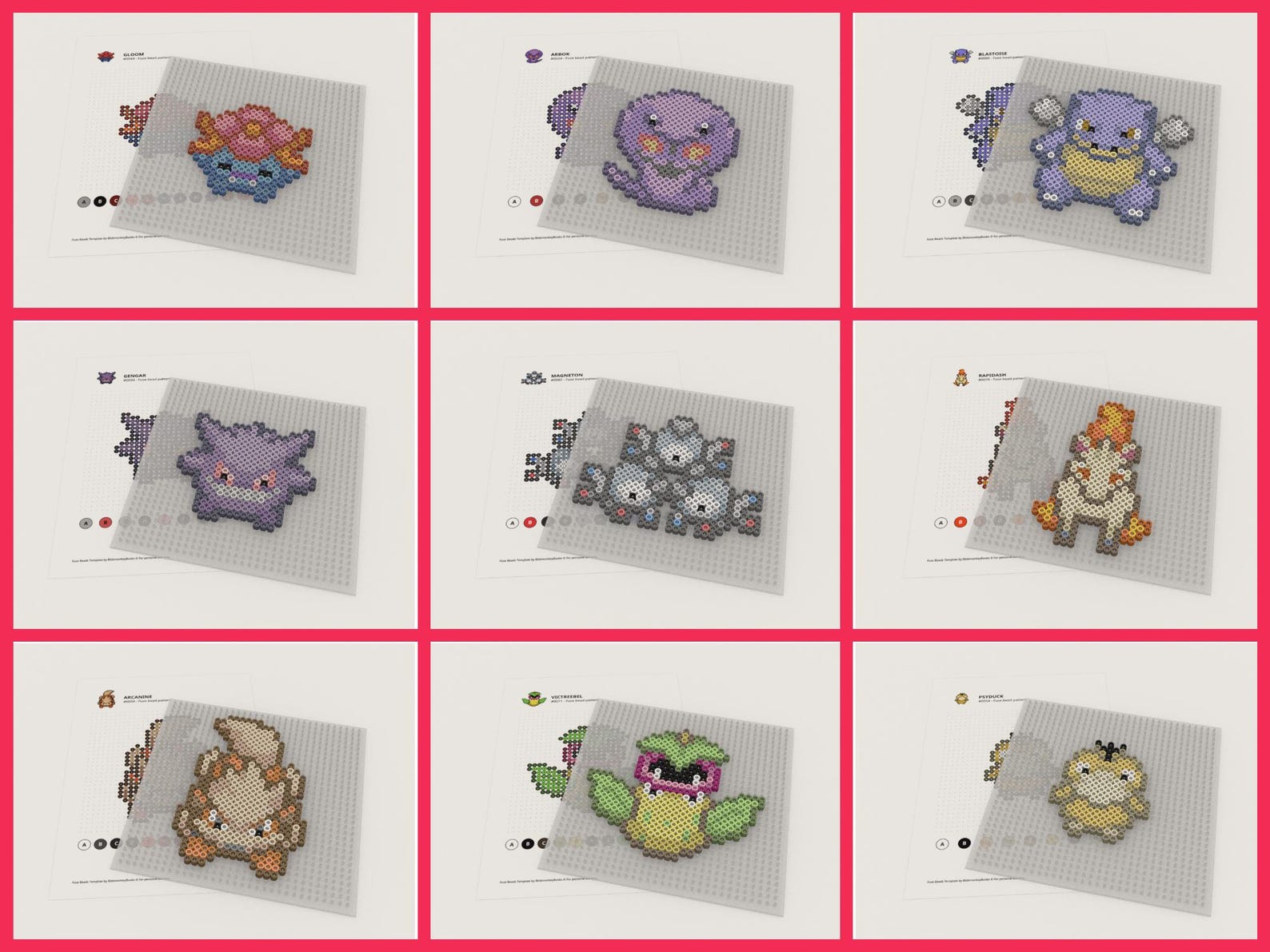 151 Pokemon Perler Bead Patterns | Kanto Region Collection | Easy Fuse ...