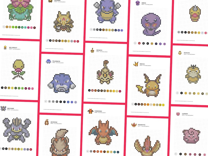 151 Pokemon Perler Bead Patterns | Kanto Region Collection | Easy Fuse ...