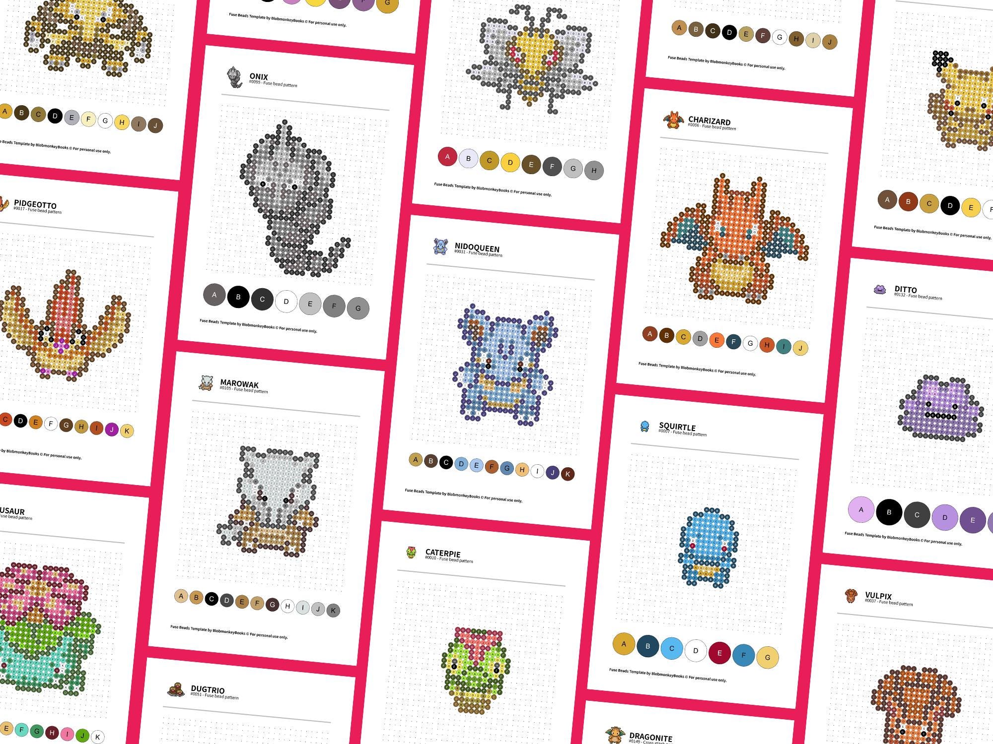 151 Pokemon Perler Bead Patterns | Kanto Region Collection | Easy Fuse ...