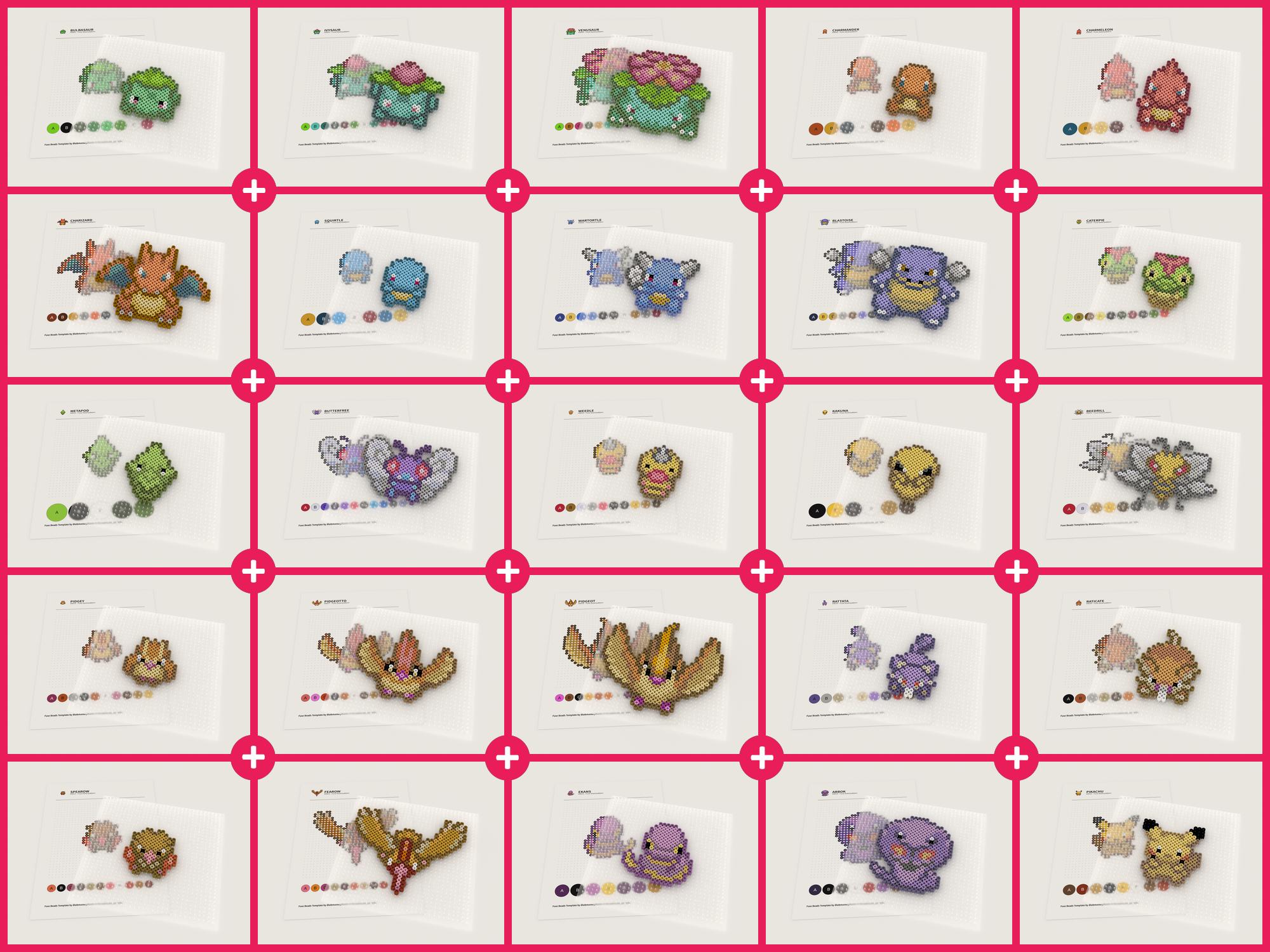151 Pokemon Perler Bead Patterns | Kanto Region Collection | Easy Fuse ...