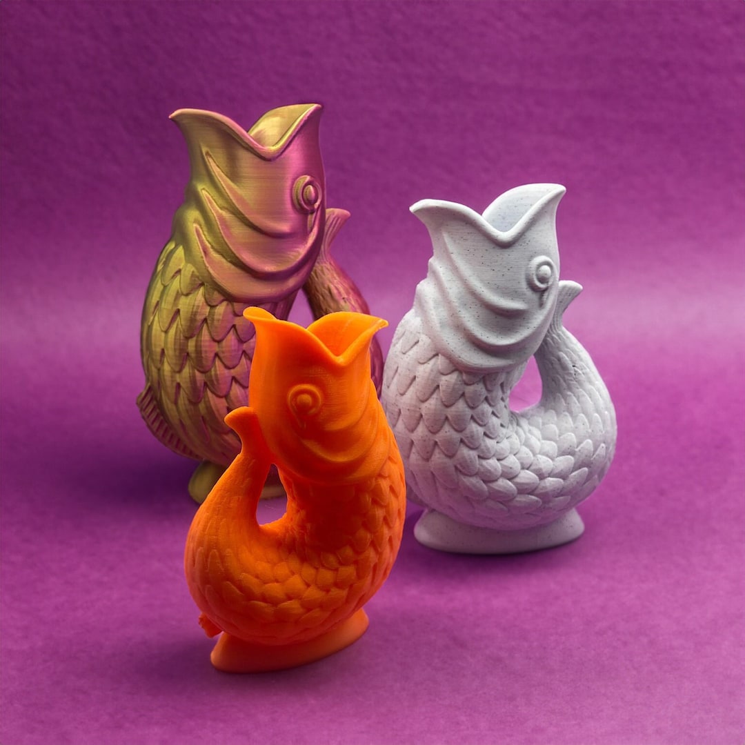 Gluggle Jug Inspired, Fish Decor, 5 Sizes, Candlestick Holder, Fish Jug ...