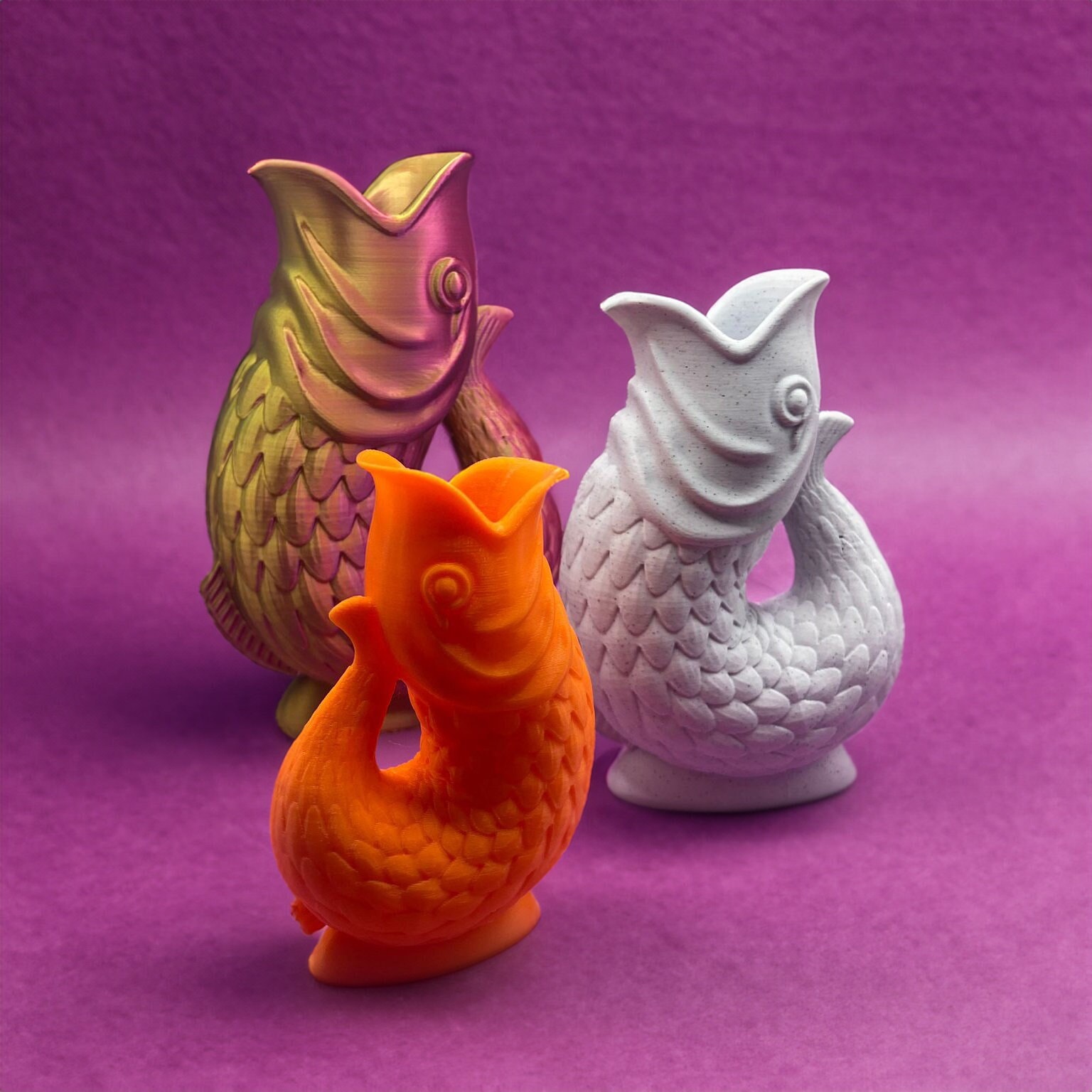 Gluggle Jug Inspired, Fish Decor, 5 Sizes, Candlestick Holder, Fish Jug ...