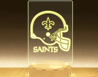 Saints Football Night Light - Etsy
