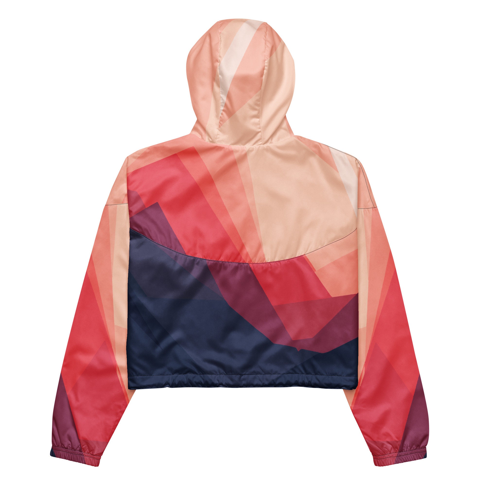 Vibrant Colorblock Windbreaker | Cropped Hooded Jacket | Lightweight ...