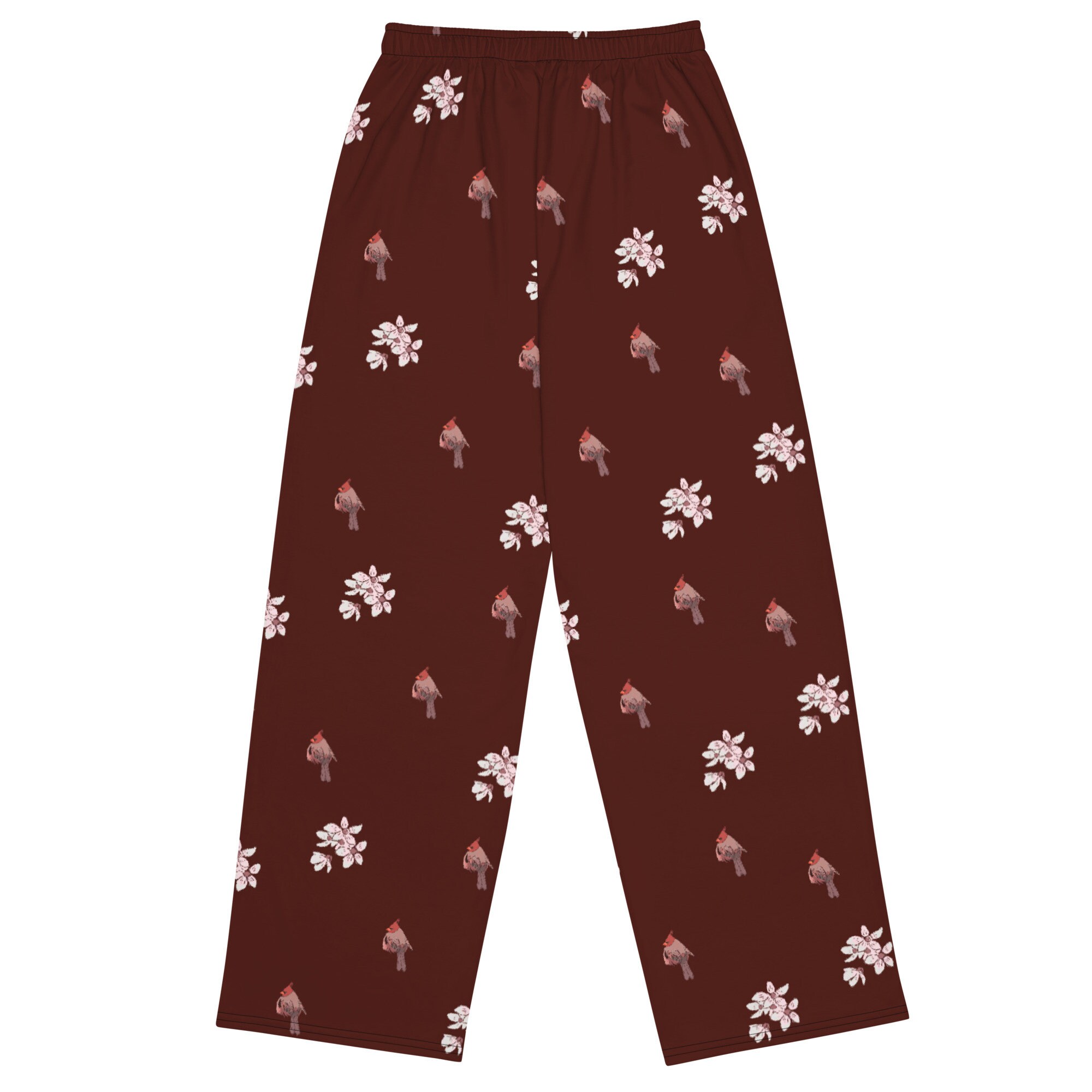 Cherry Blossom and Birds Wide-leg Pants: Unisex Spring Style ...