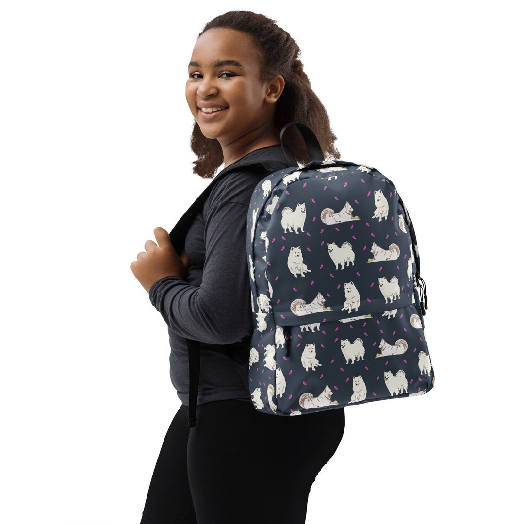 Samoyed Dog Print Backpack: Trendy Polyester School Travel Bag - Etsy